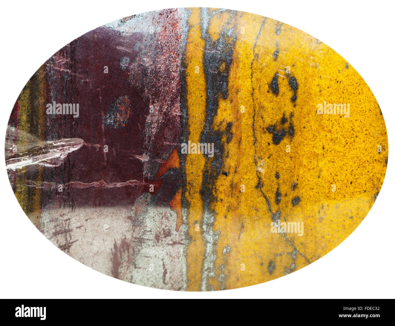 cabochon from ferruginous quartzite (jaspillite, jaspilite) natural ...