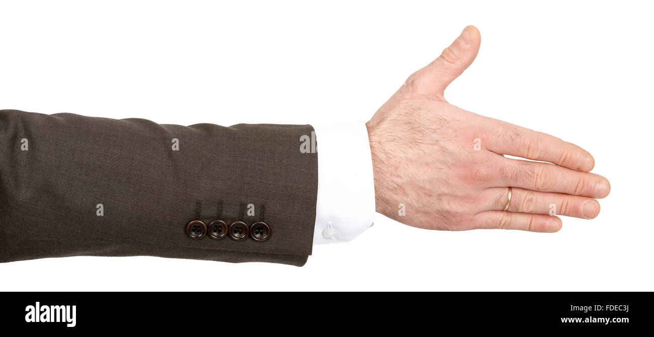 Businessmans right hand Stock Photo - Alamy