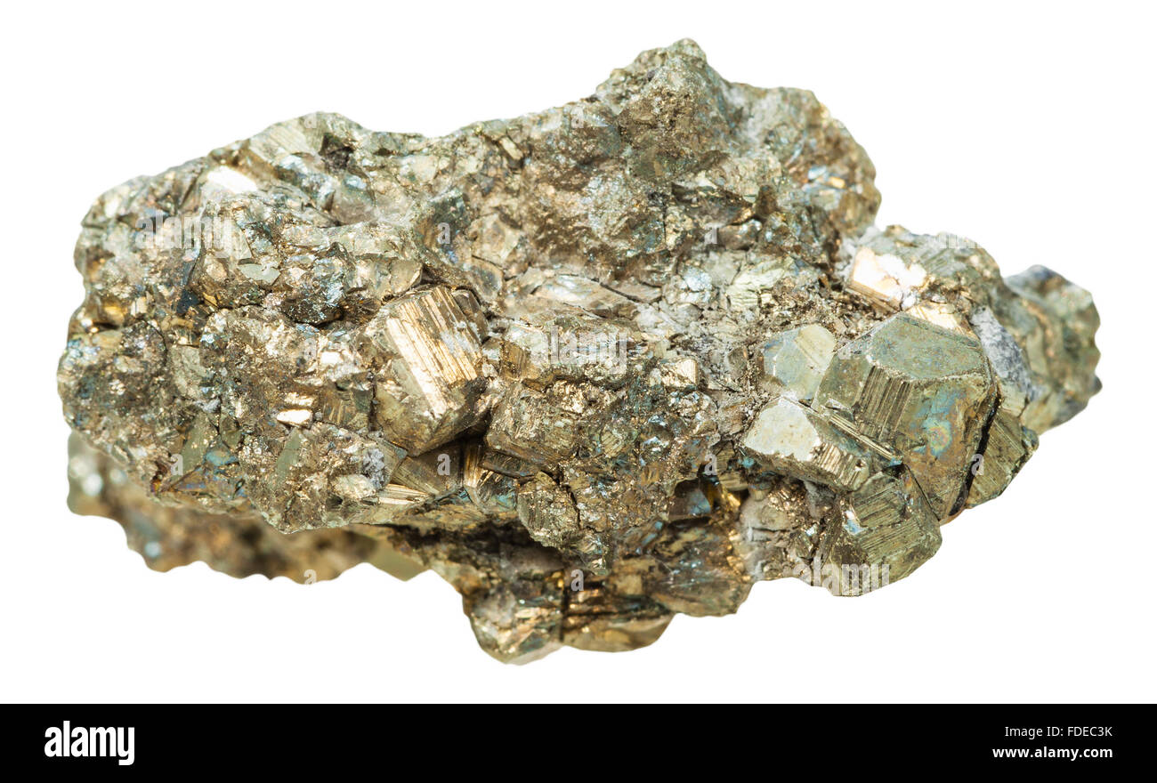 macro shooting of collection natural rock - druse of pyrite mineral ...