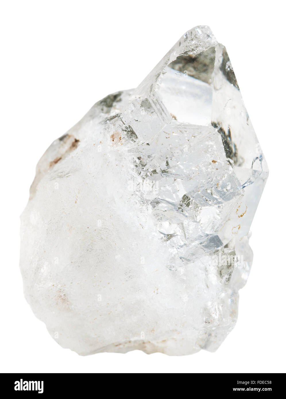 macro shooting of collection natural rock - clear rock crystal (quartz ...