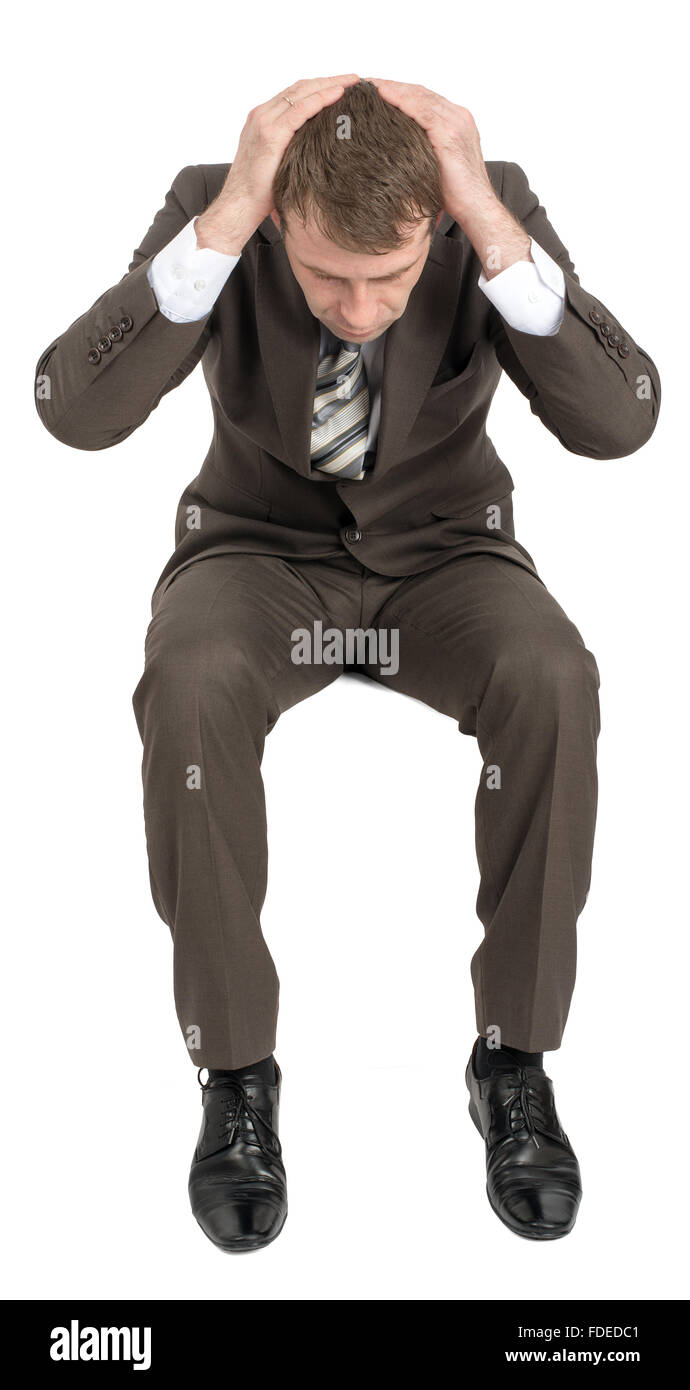 Confused businessman sitting on hi-res stock photography and images - Alamy