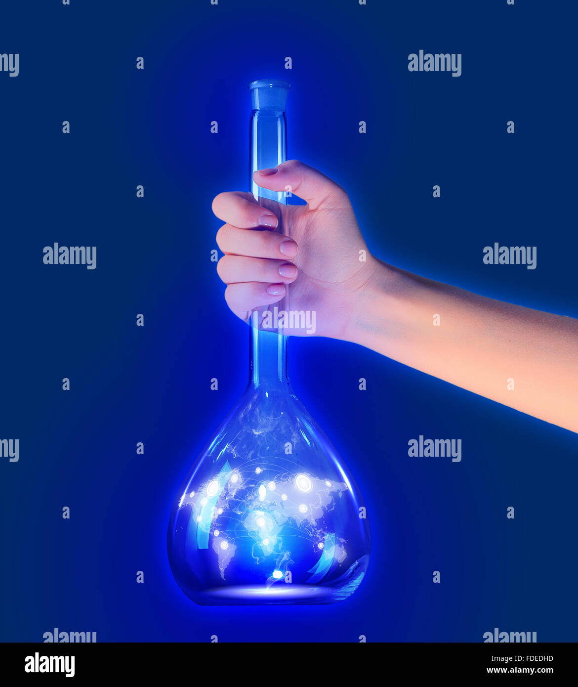 Close up image of human hand holding test tube Stock Photo - Alamy