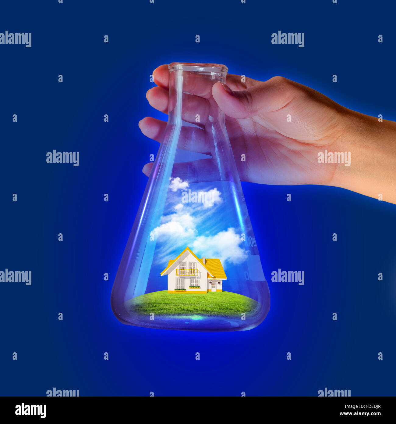 Close up image of human hand with house inside Stock Photo - Alamy