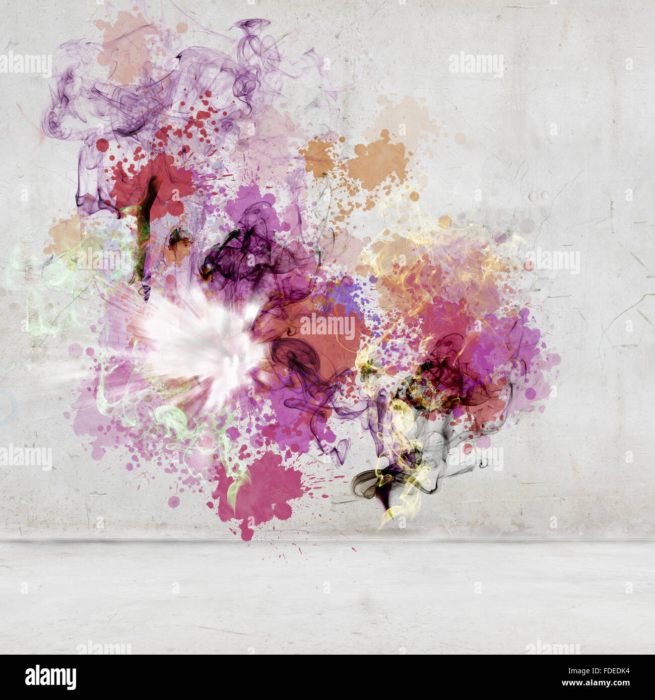 Background image with color fumes and splashes Stock Photo - Alamy