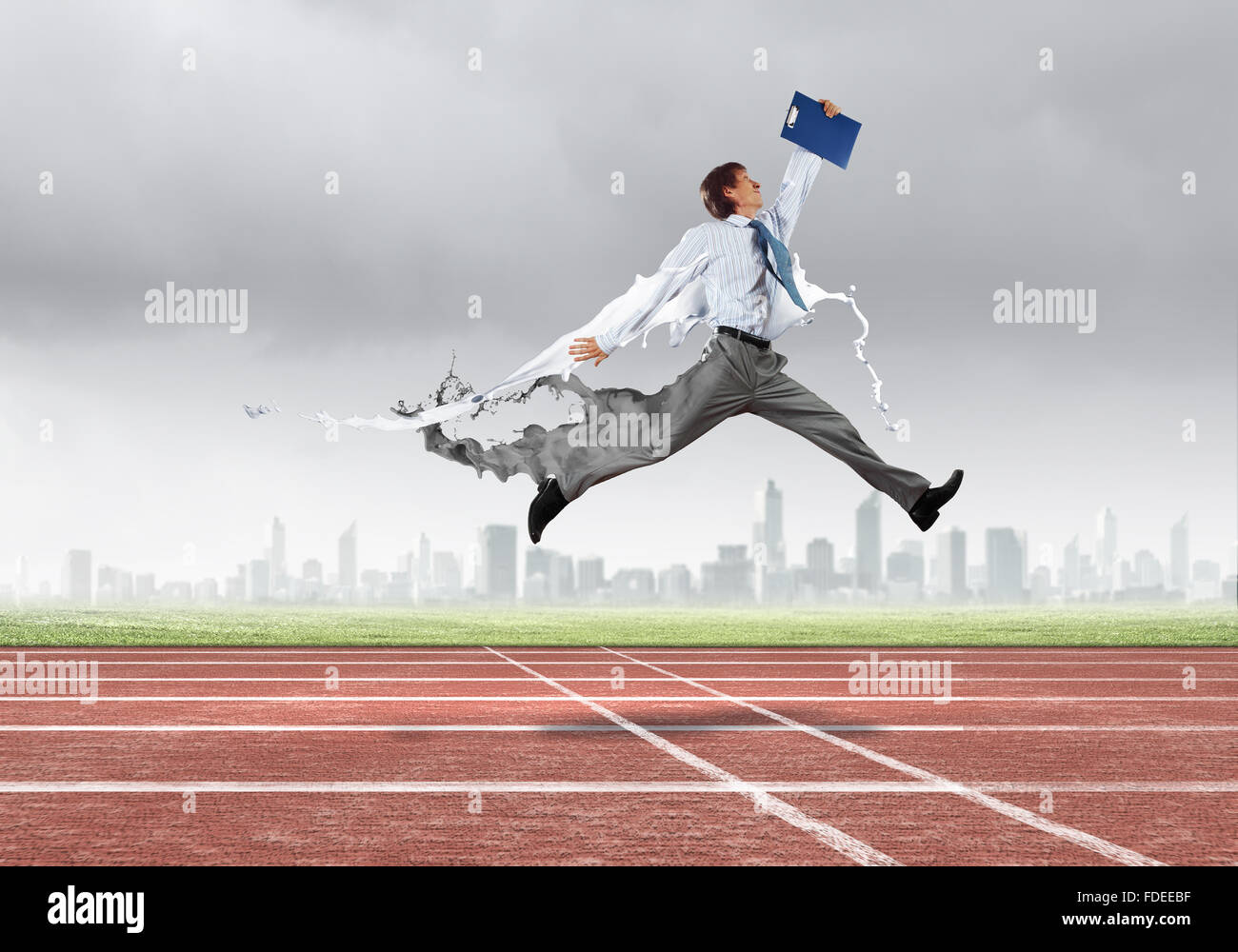Running finish line model hi-res stock photography and images - Alamy