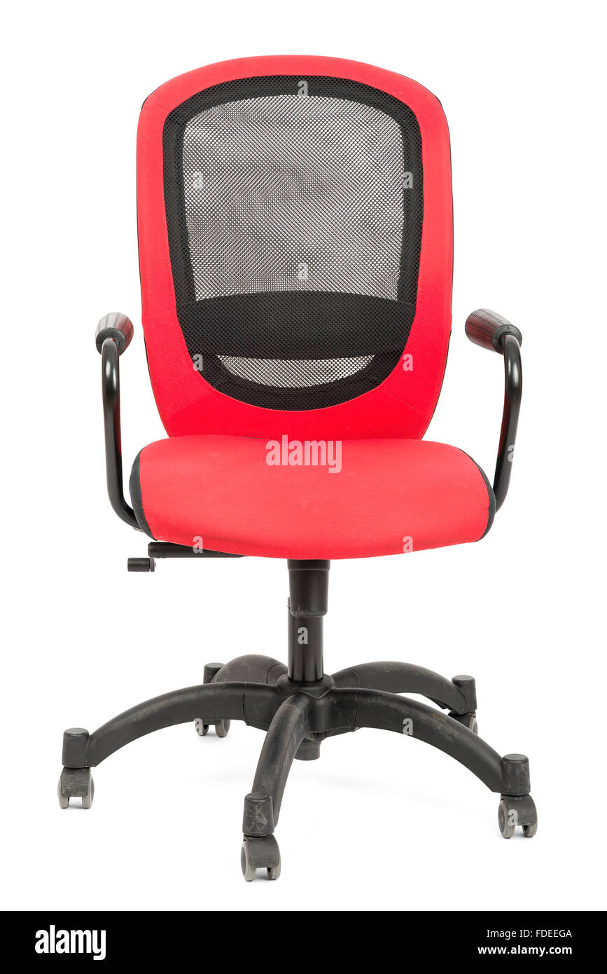 Red office chair Stock Photo - Alamy