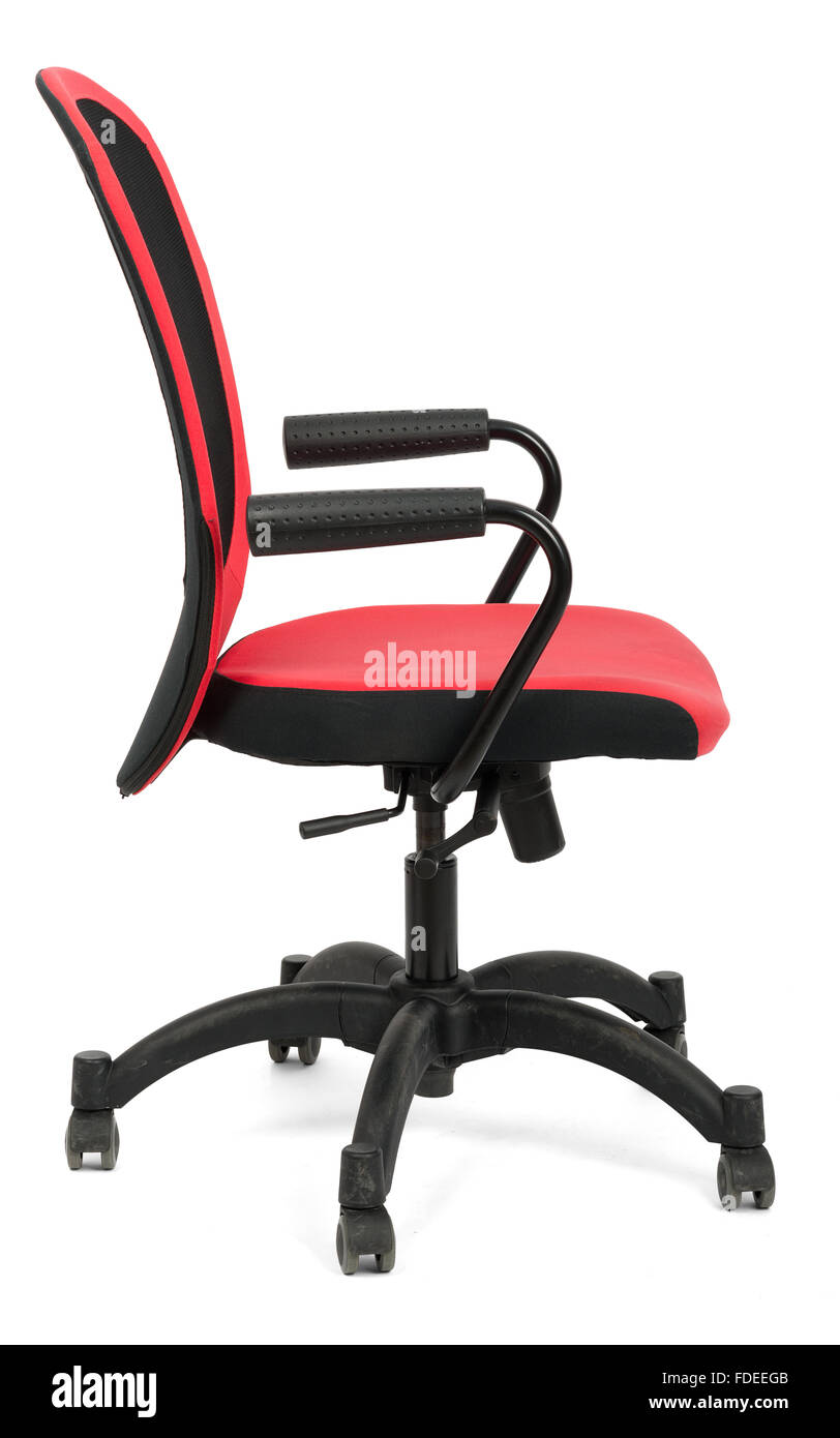 Red office chair Stock Photo - Alamy