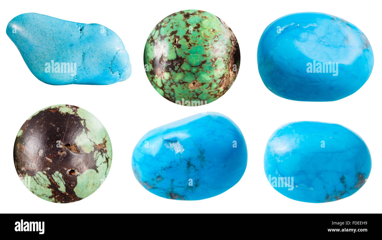 Set turquoise gemstones natural imitations hi-res stock photography and ...