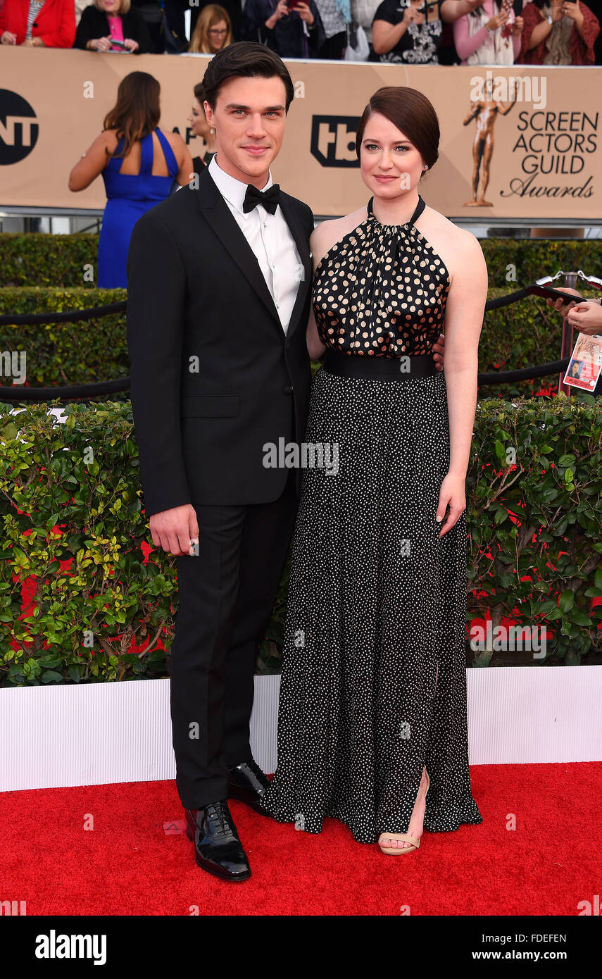 Los Angeles, California, USA. 30th Jan, 2016. Finn Wittrock and Sarah ...