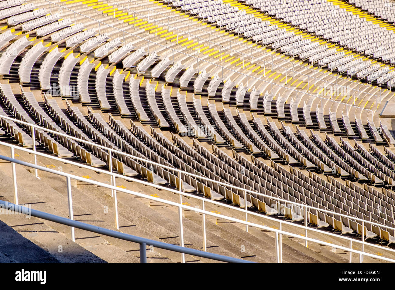 barcelona olympic stadium seating Stock Photo - Alamy