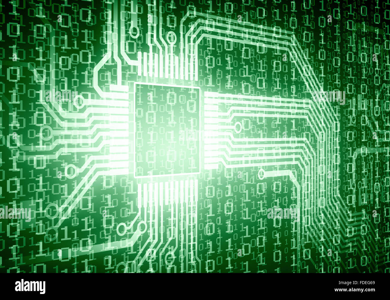 Background image of micro circuit with binary code Stock Photo - Alamy