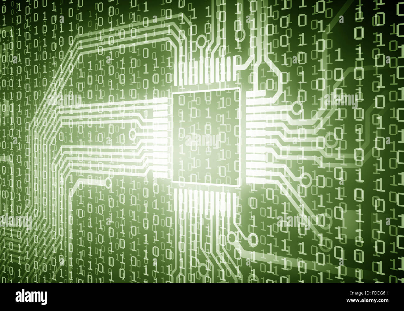 Background image of micro circuit with binary code Stock Photo - Alamy