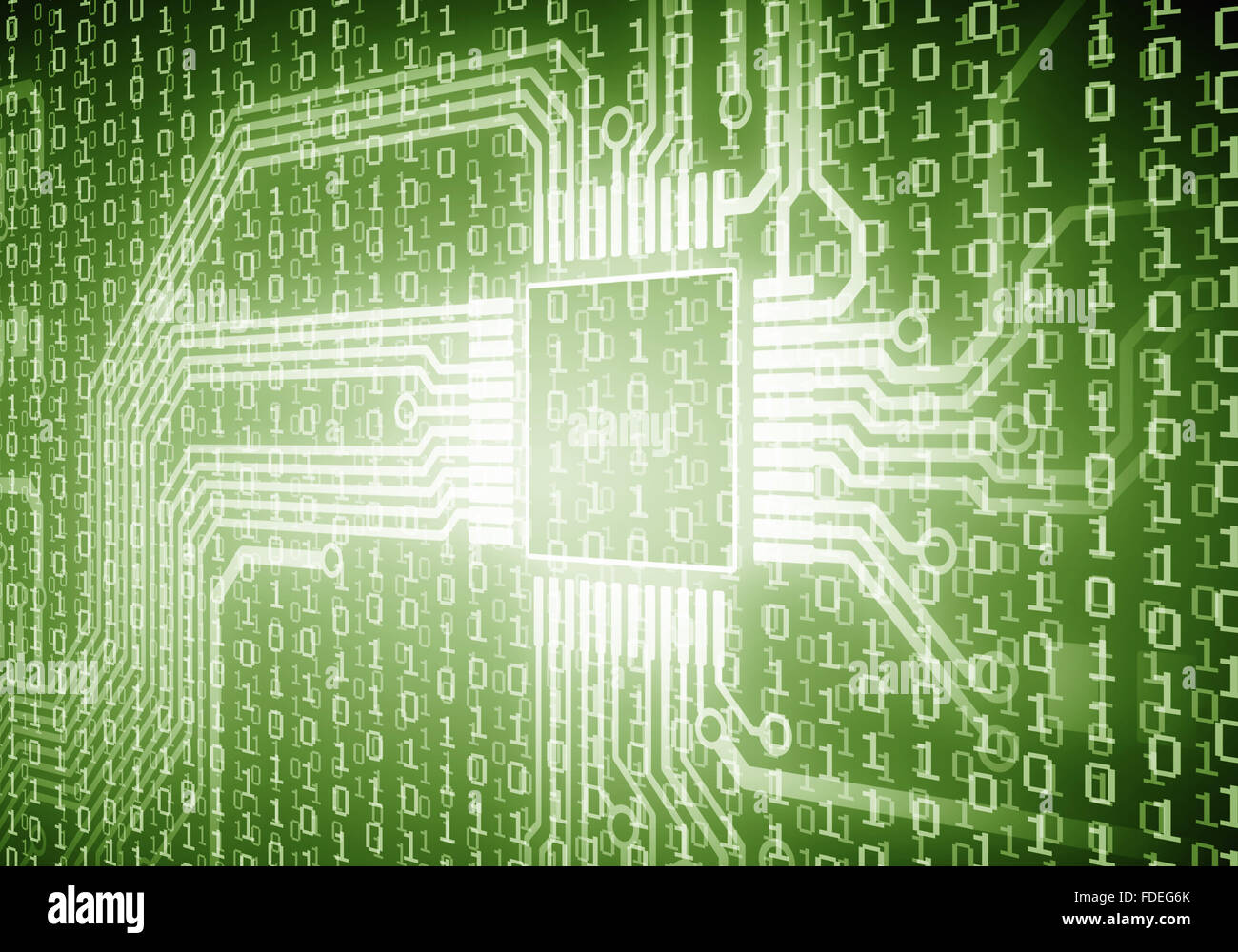 Background image of micro circuit with binary code Stock Photo - Alamy