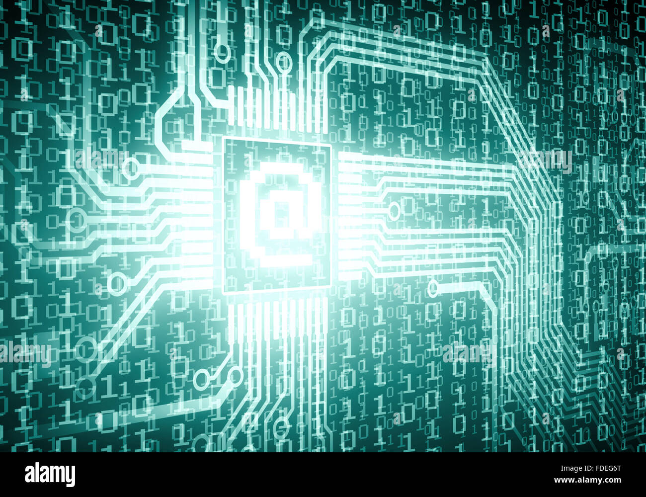 Background image of micro circuit with binary code Stock Photo - Alamy