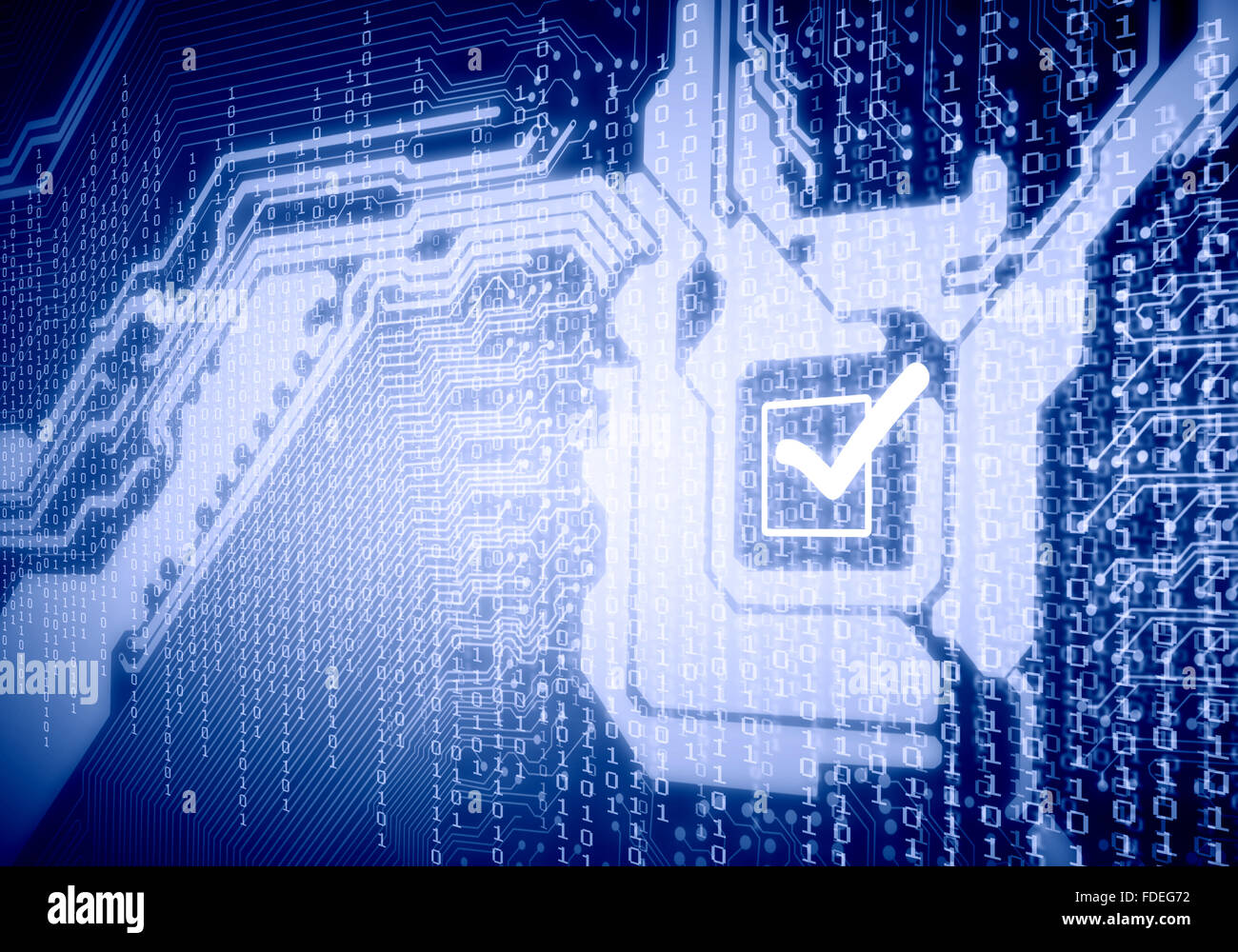 Background image of micro circuit with binary code Stock Photo - Alamy