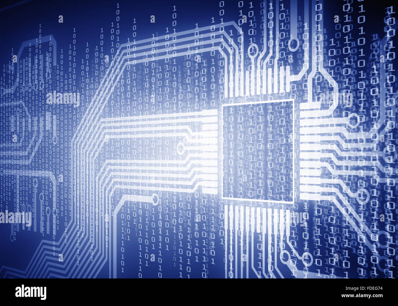 Background image of micro circuit with binary code Stock Photo - Alamy