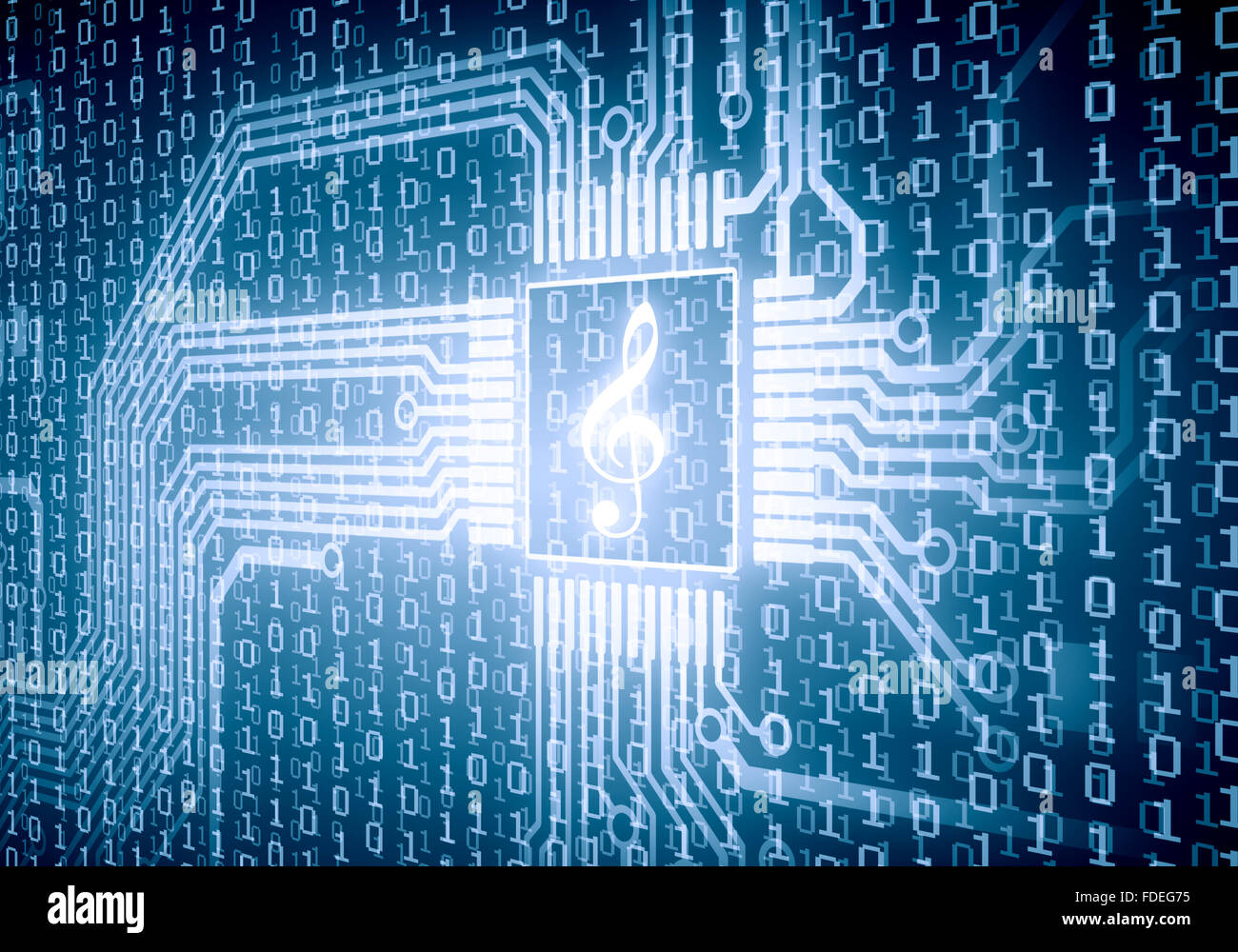 Background image of micro circuit with binary code Stock Photo - Alamy