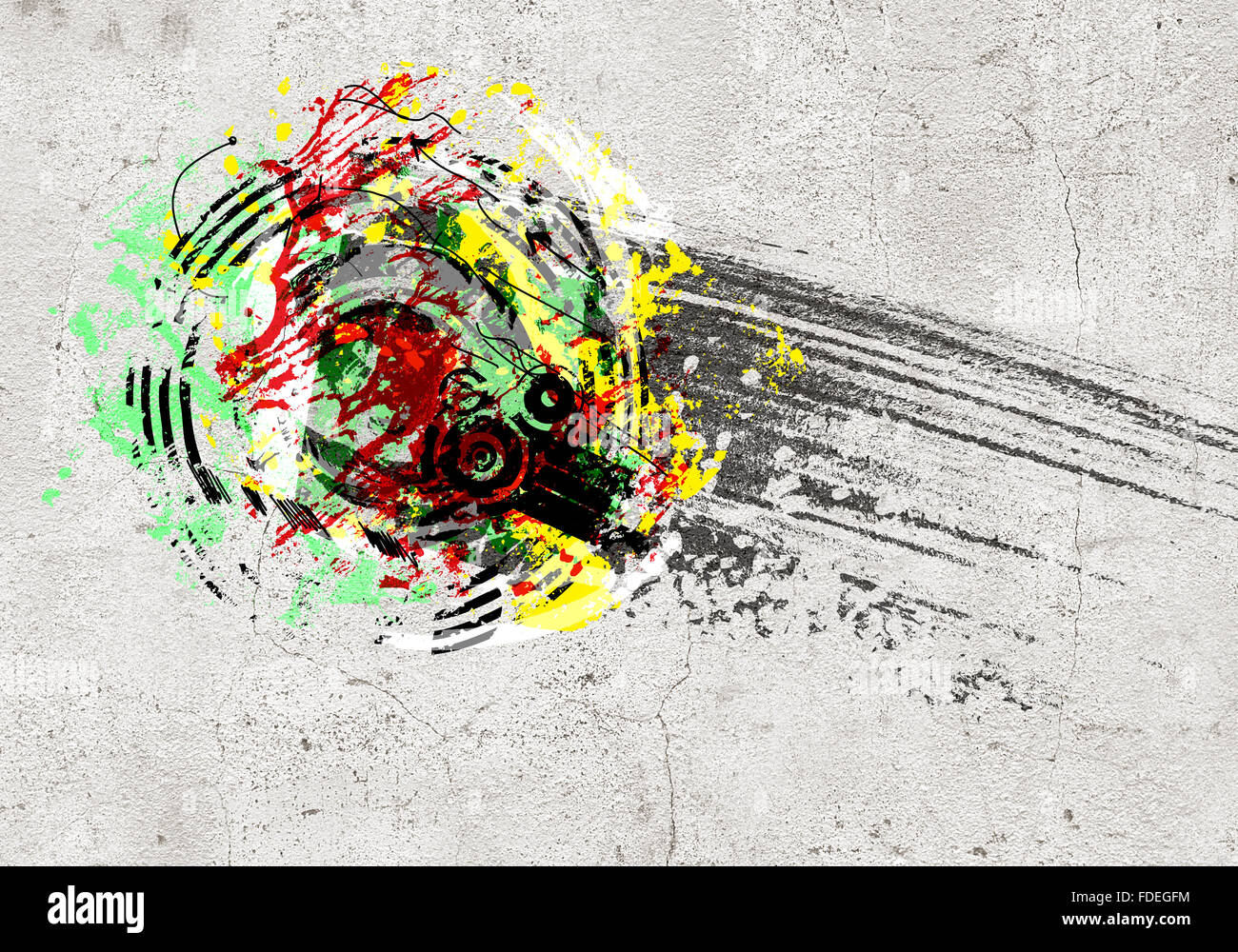 Abstract image with graffiti on grunge background Stock Photo - Alamy