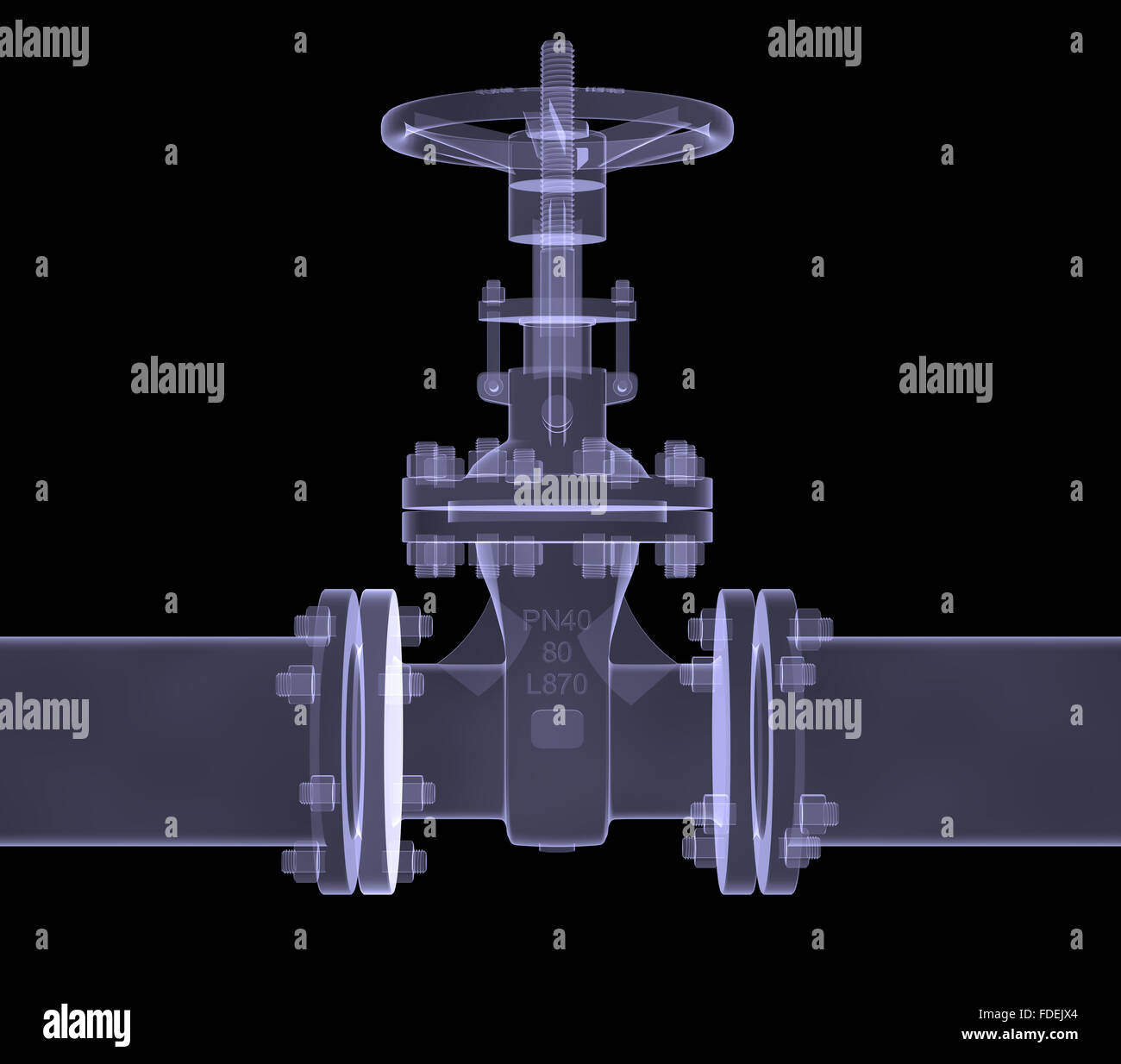 Xray of water pipe Stock Photo - Alamy