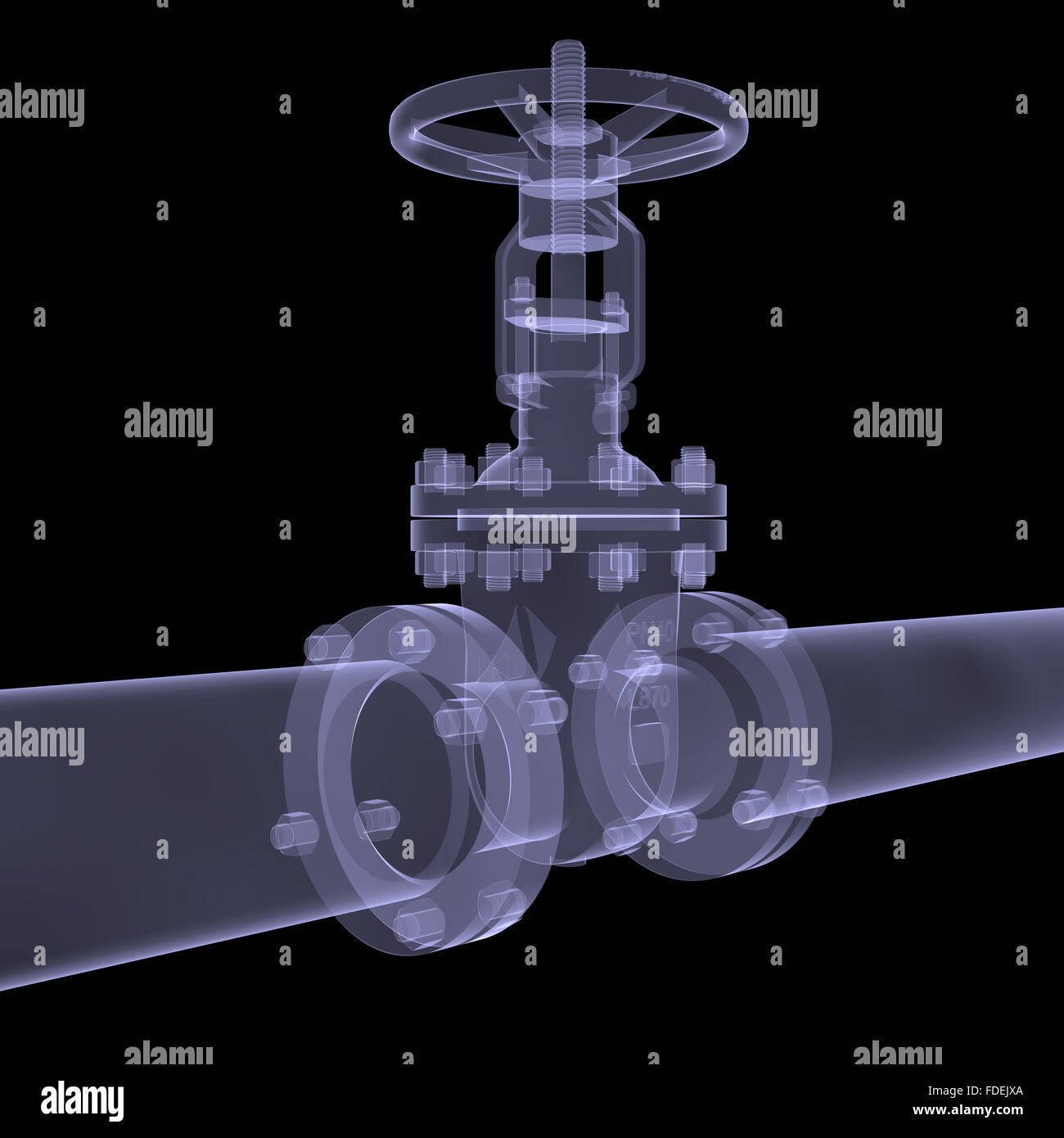 Xray of water pipe Stock Photo - Alamy