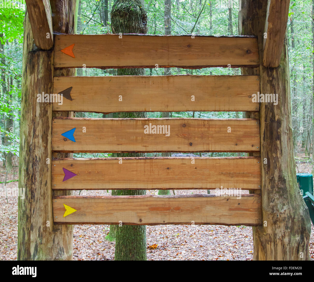 Old weathered wood sign in a forrest Stock Photo - Alamy