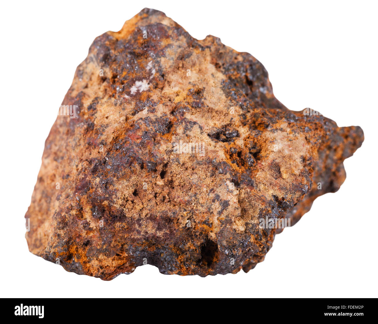 macro shooting of specimen natural rock - pebble of hematite (haematite ...
