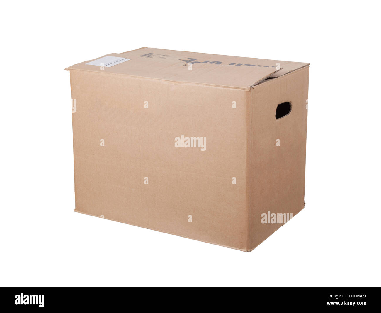 Closed cardboard box, isolated on a white background Stock Photo - Alamy