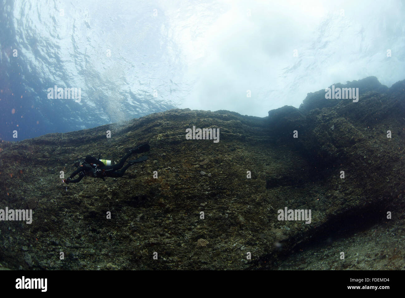Volcano Island coral Stock Photo - Alamy