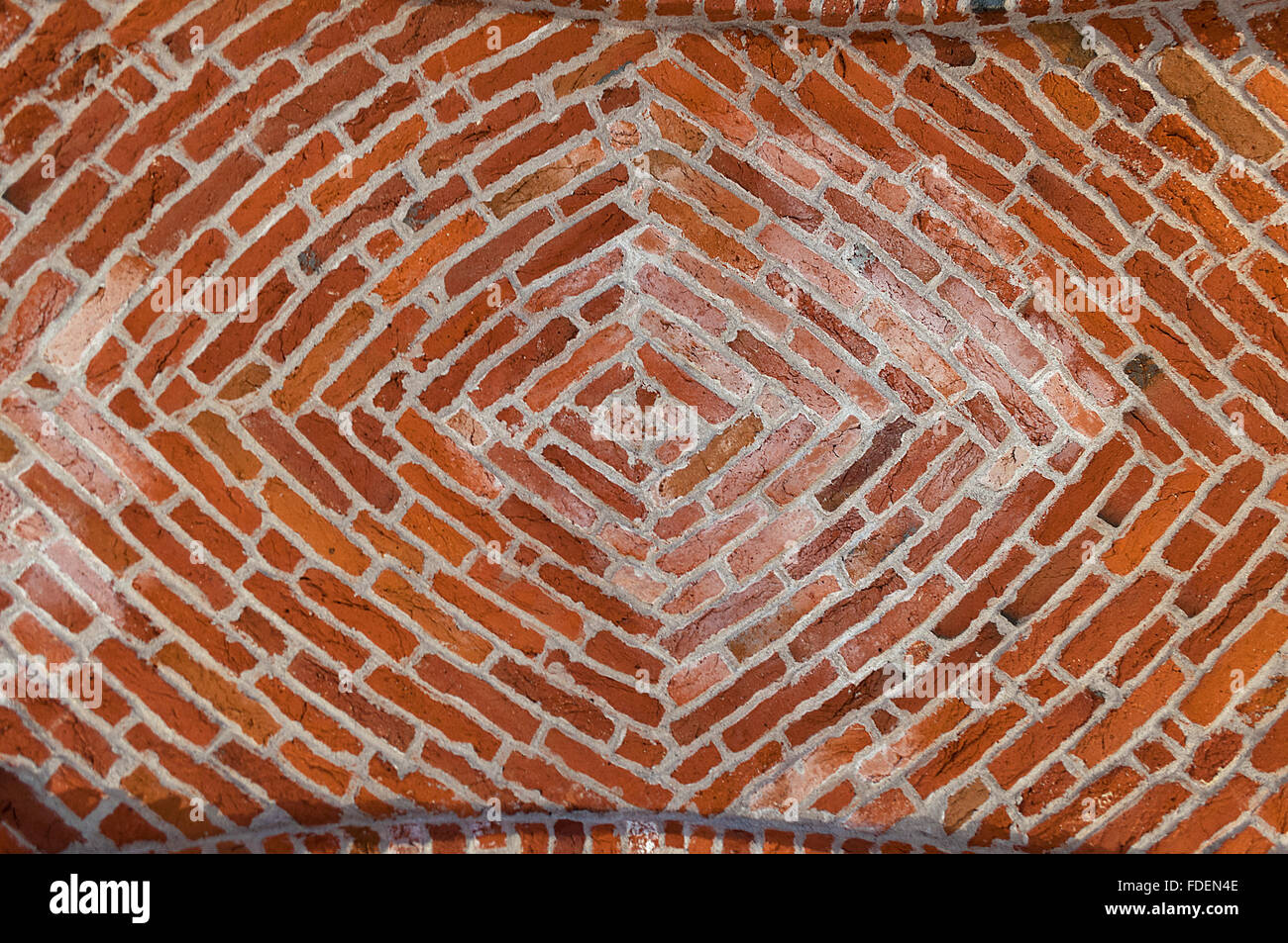 Red brick ceiling. Brick pattern. Brick background Stock Photo - Alamy