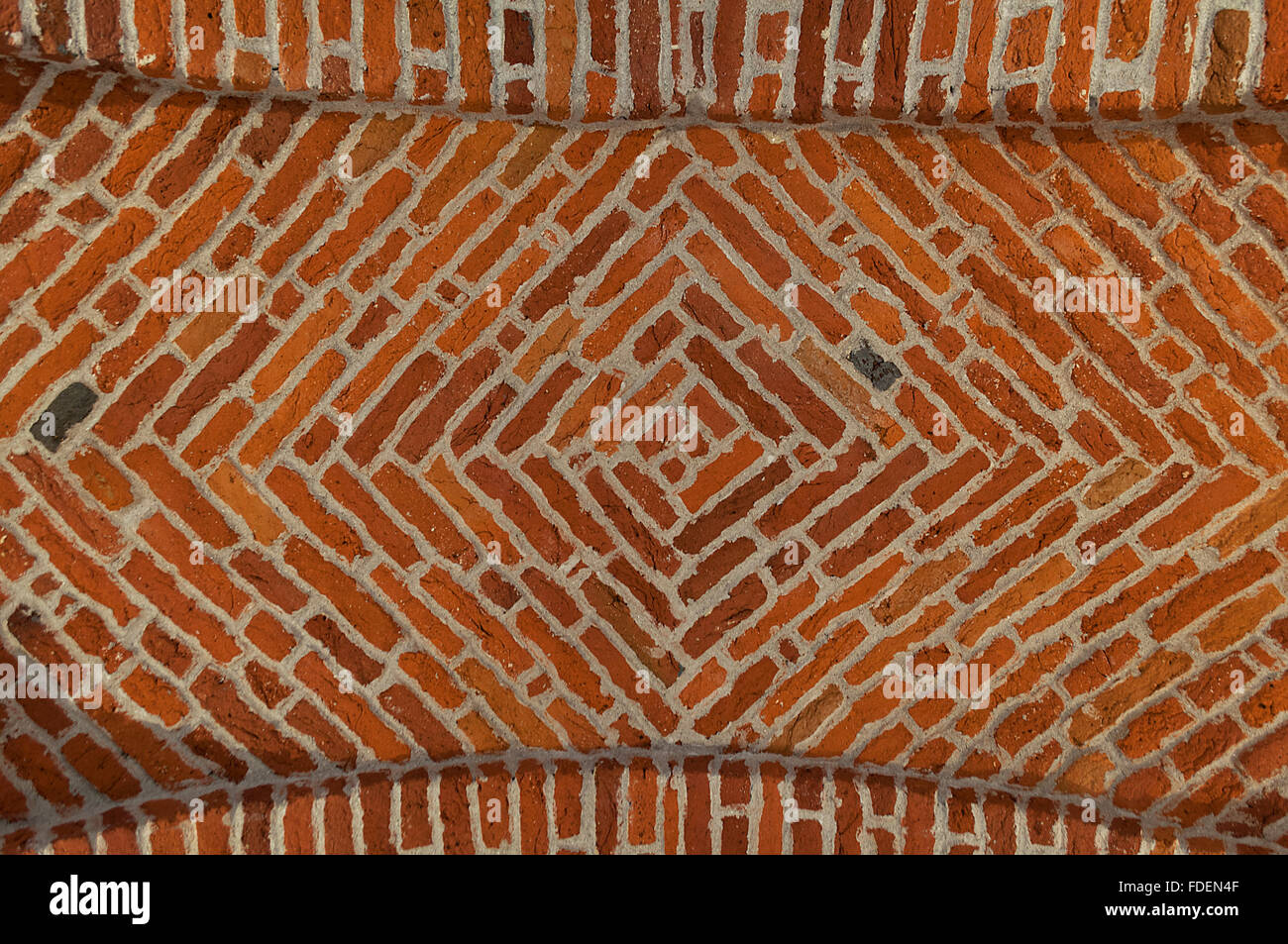Red brick ceiling. Brick pattern. Brick background Stock Photo - Alamy