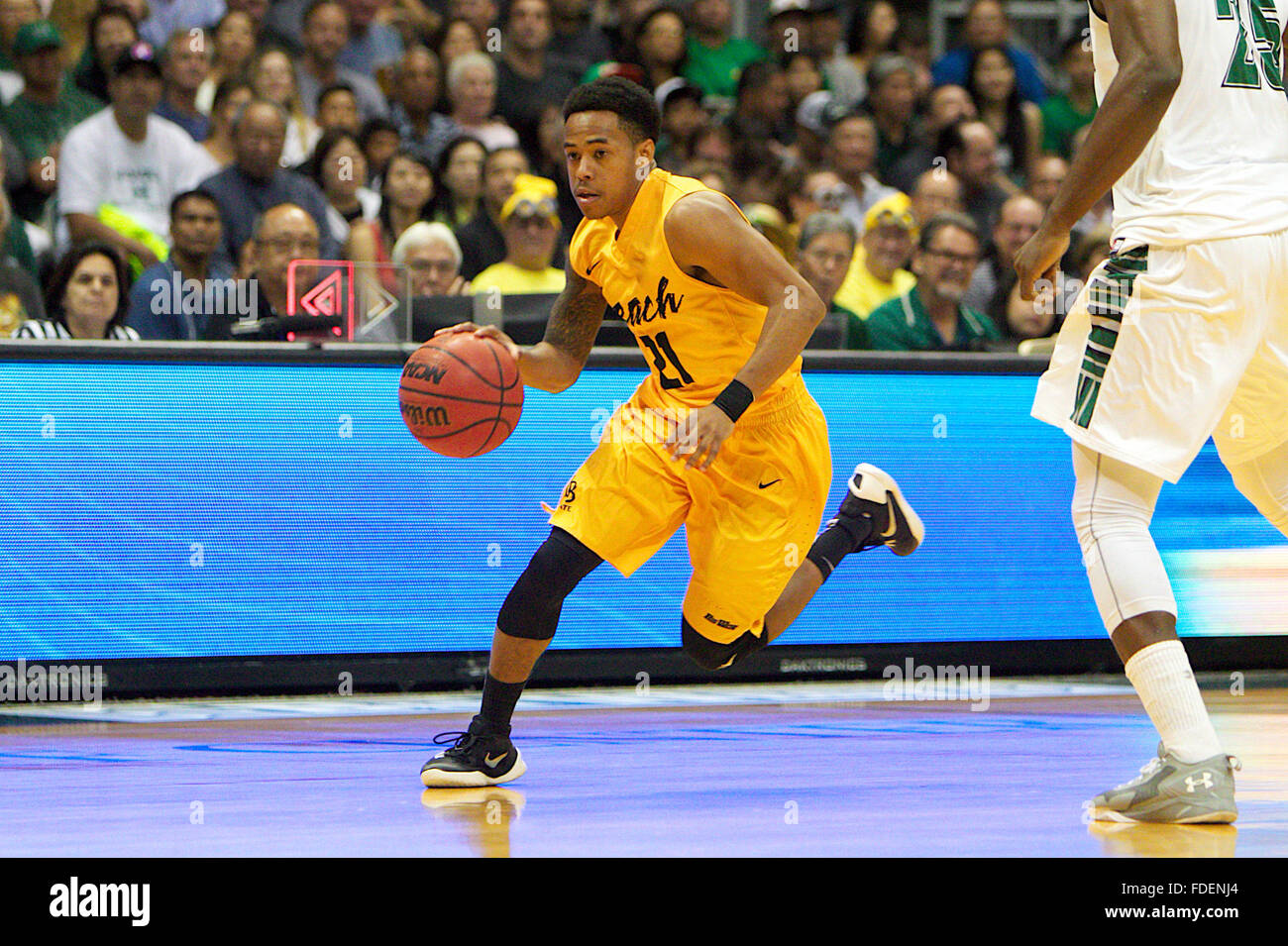 Honolulu, Hawaii, USA. 30th Jan, 2016. Long Beach State 49ers guard ...