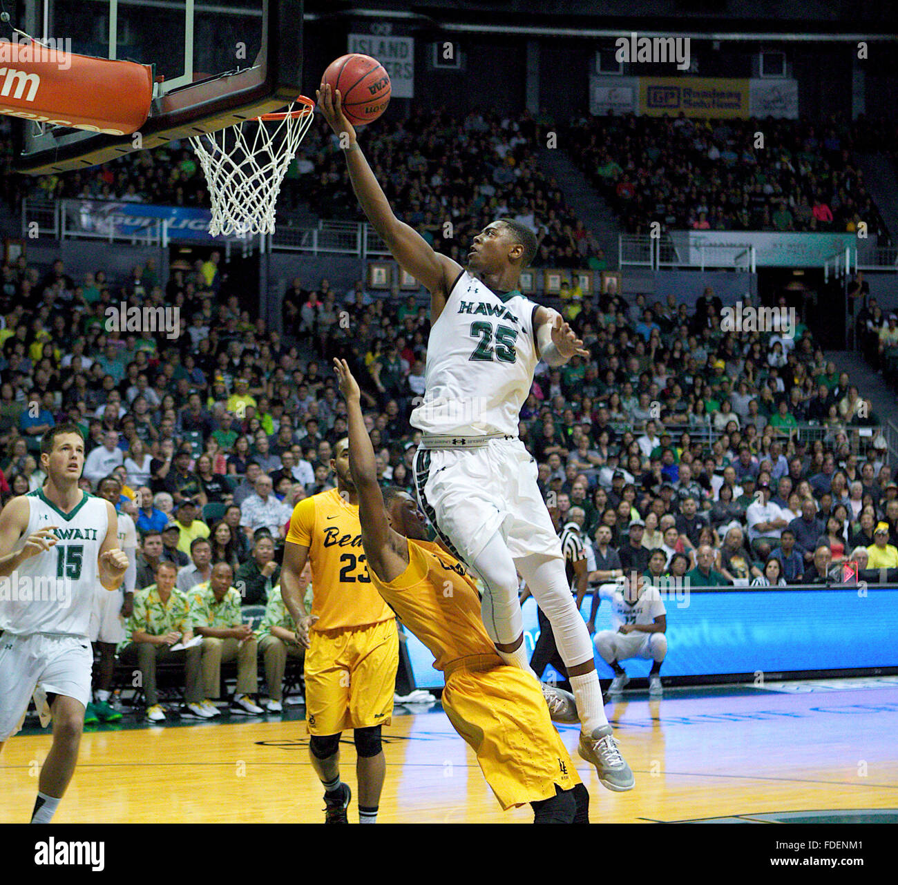 Honolulu, Hawaii, USA. 30th Jan, 2016. Hawaii Rainbow Warriors forward ...