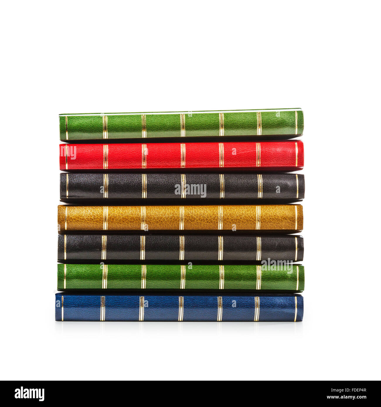 Photo albums.Stack of vintage books isolated on white background ...