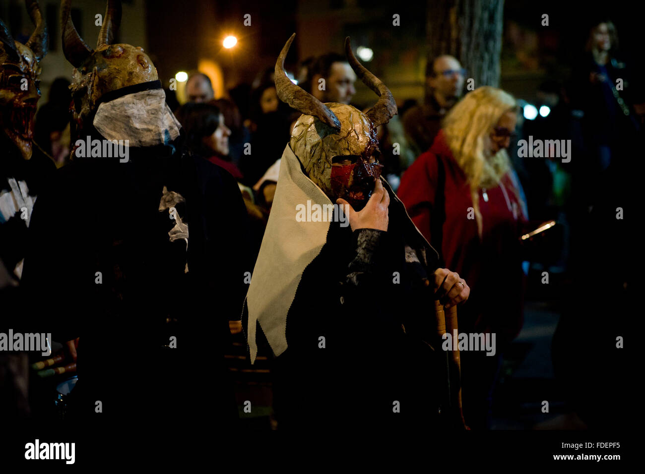 Barcelona, Spain, 30th January, 2016.A traditional catalan devil ...