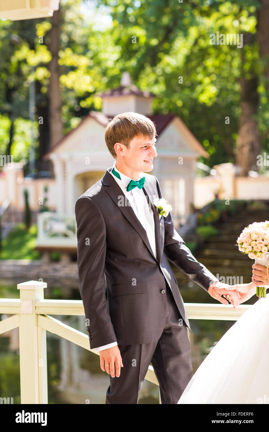 Elegant stylish groom Stock Photo - Alamy