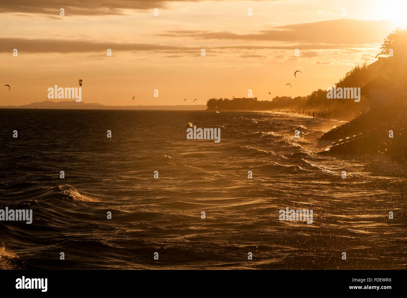 Viet Nam. Vietnam. East Asia. Mui Ne Beach, Binh Thuan, sunset evening ...