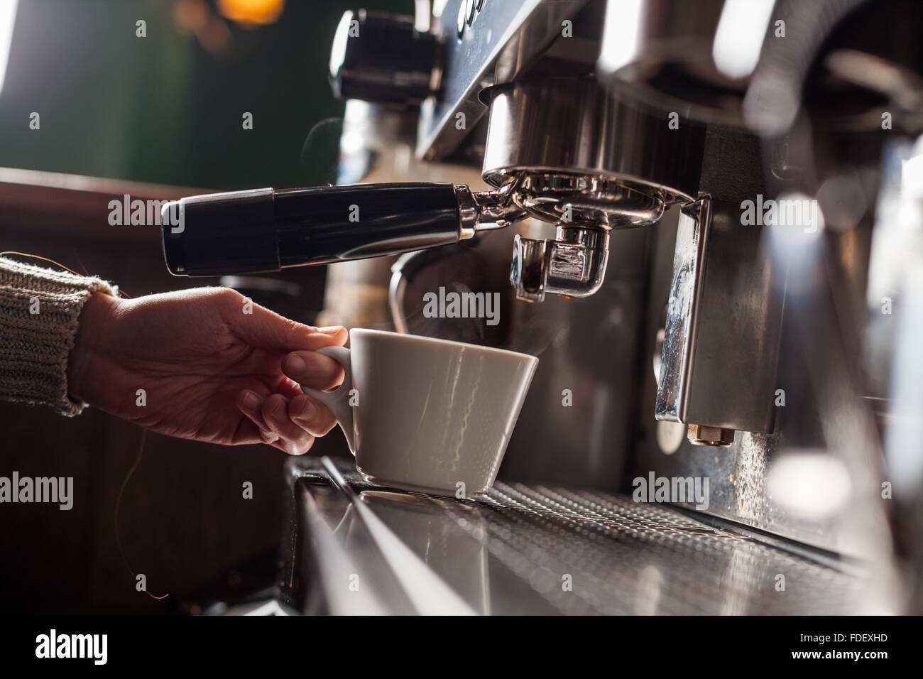 Color image of an espresso making machine Stock Photo - Alamy