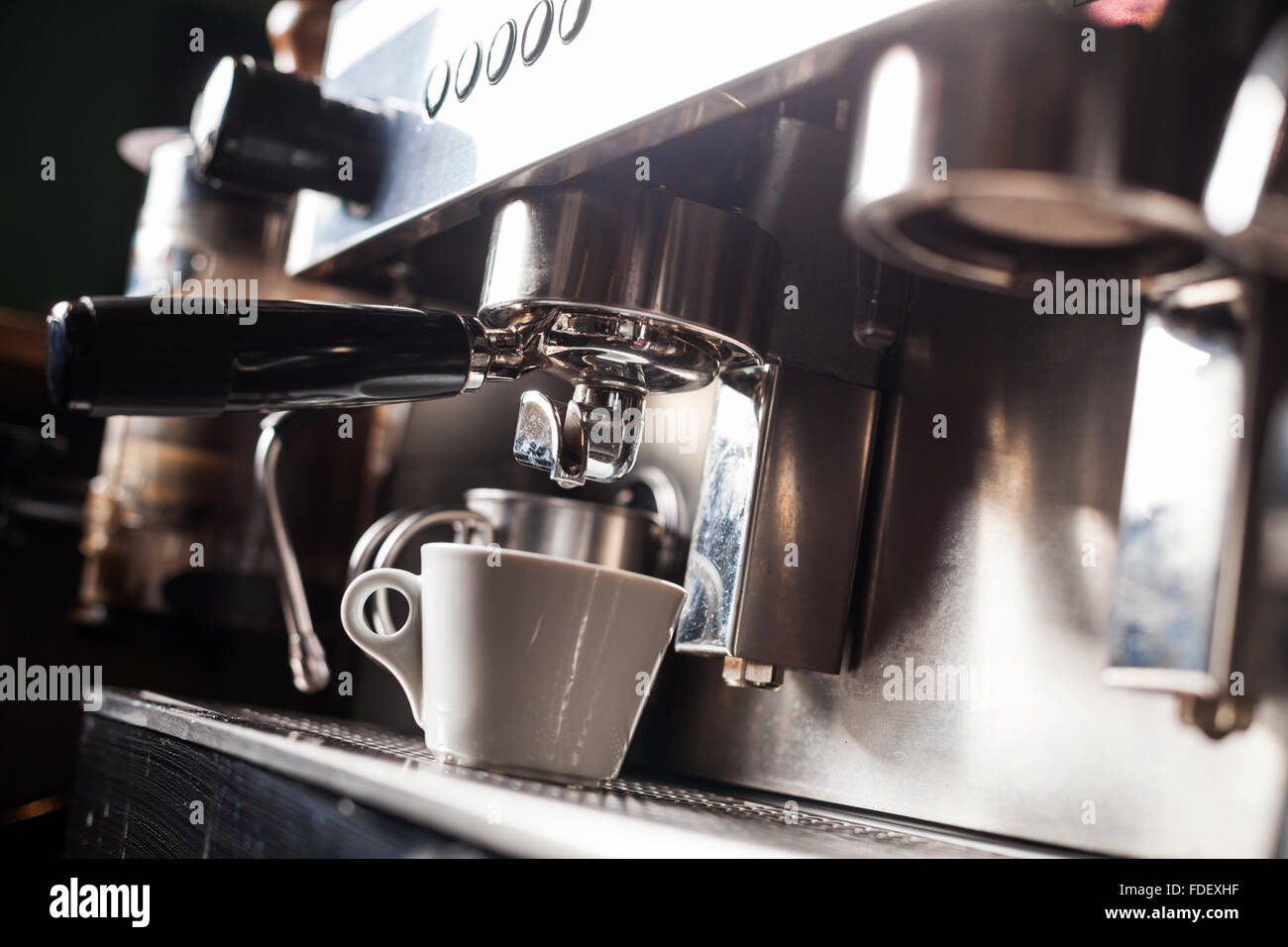 Color image of an espresso making machine Stock Photo - Alamy