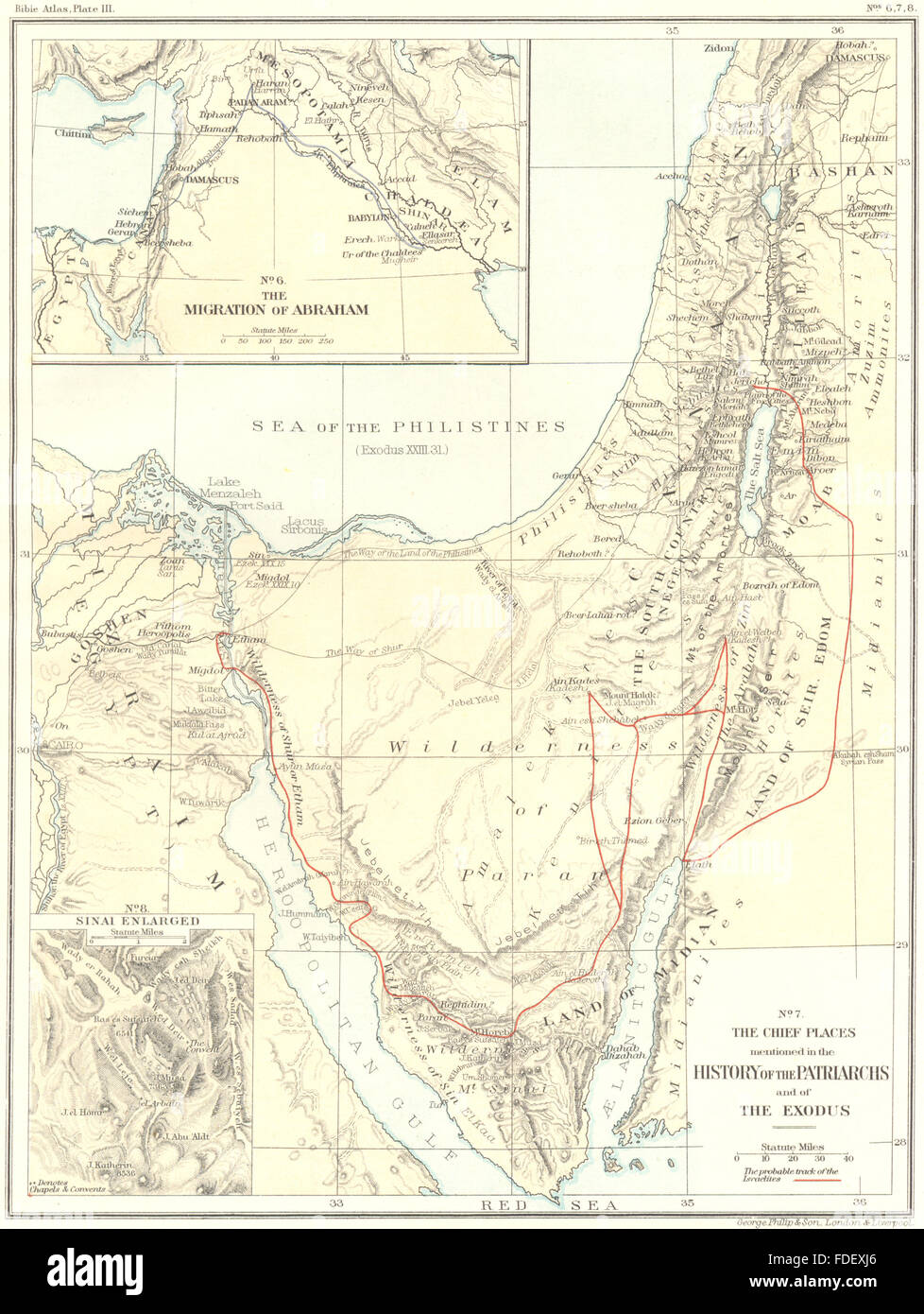 HOLY LAND: Migration Abraham places mentioned Patriarch Exodus Sinai ...