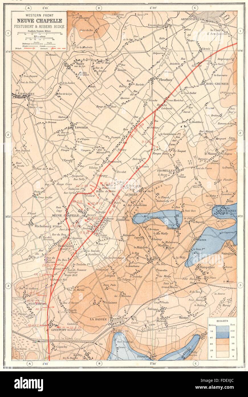 World war 1 battle map hi-res stock photography and images - Alamy