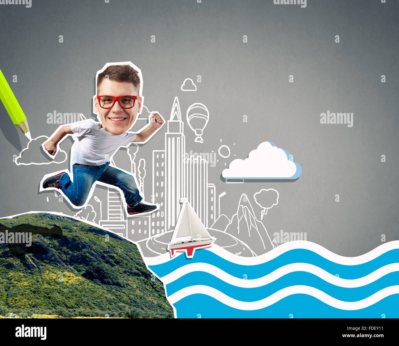 Guy running into building hi-res stock photography and images - Alamy
