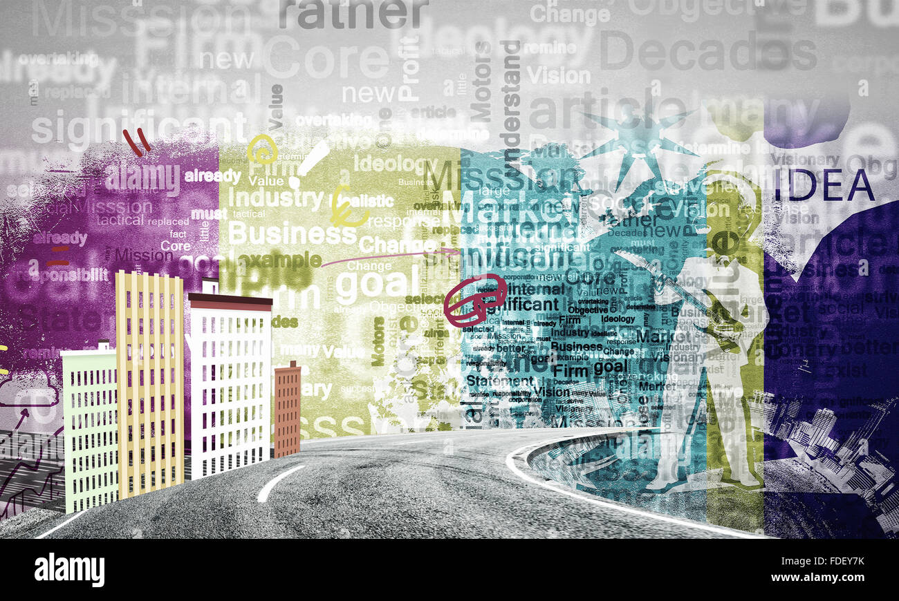 Collage background image with business office buildings Stock Photo - Alamy
