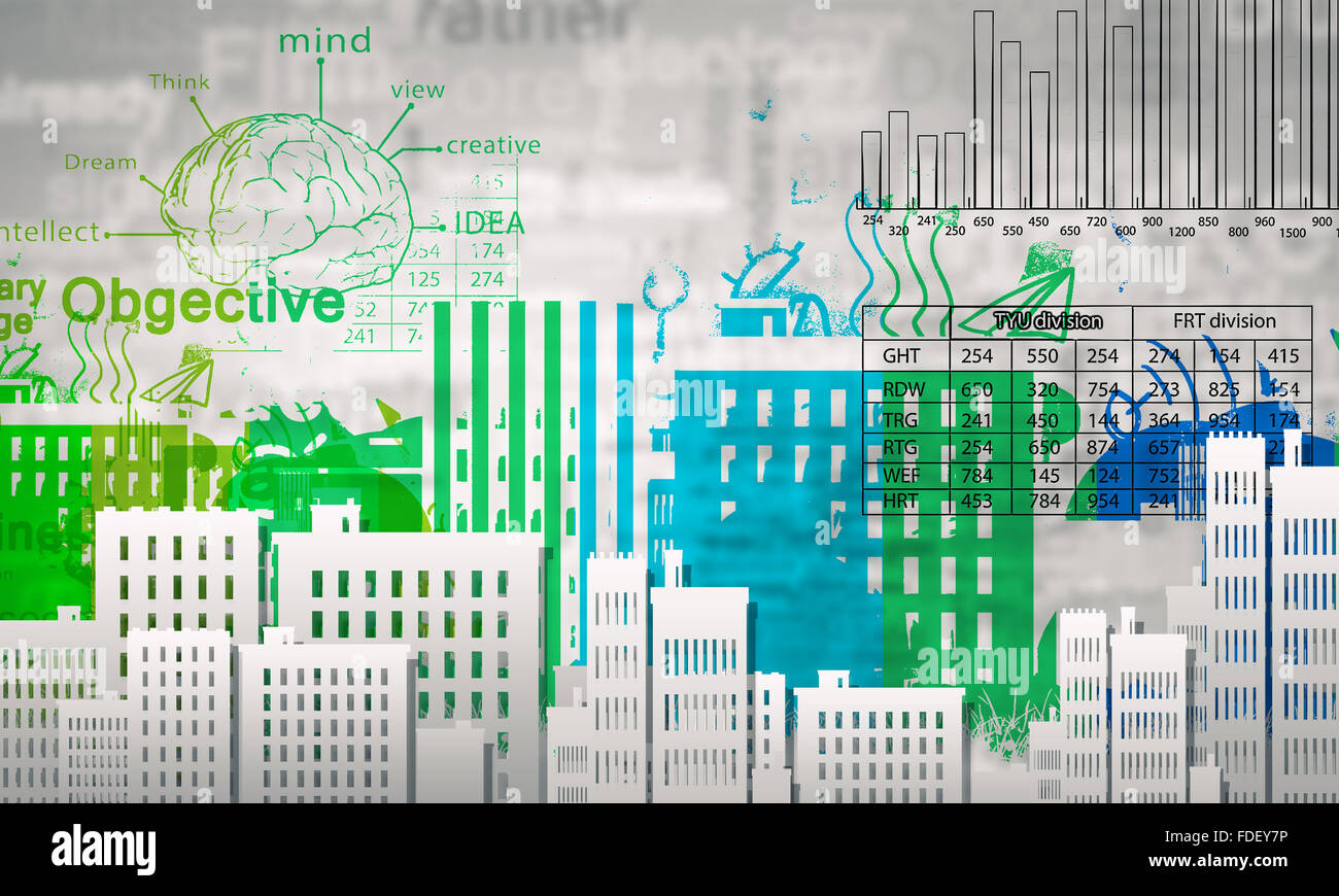 Collage background image with business office buildings Stock Photo - Alamy