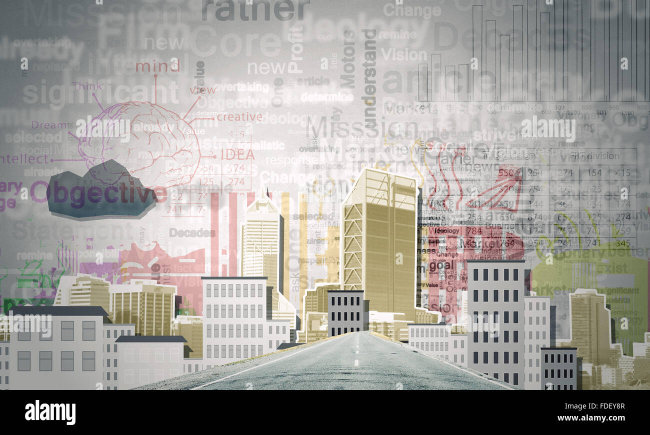 Collage background image with business office buildings Stock Photo - Alamy
