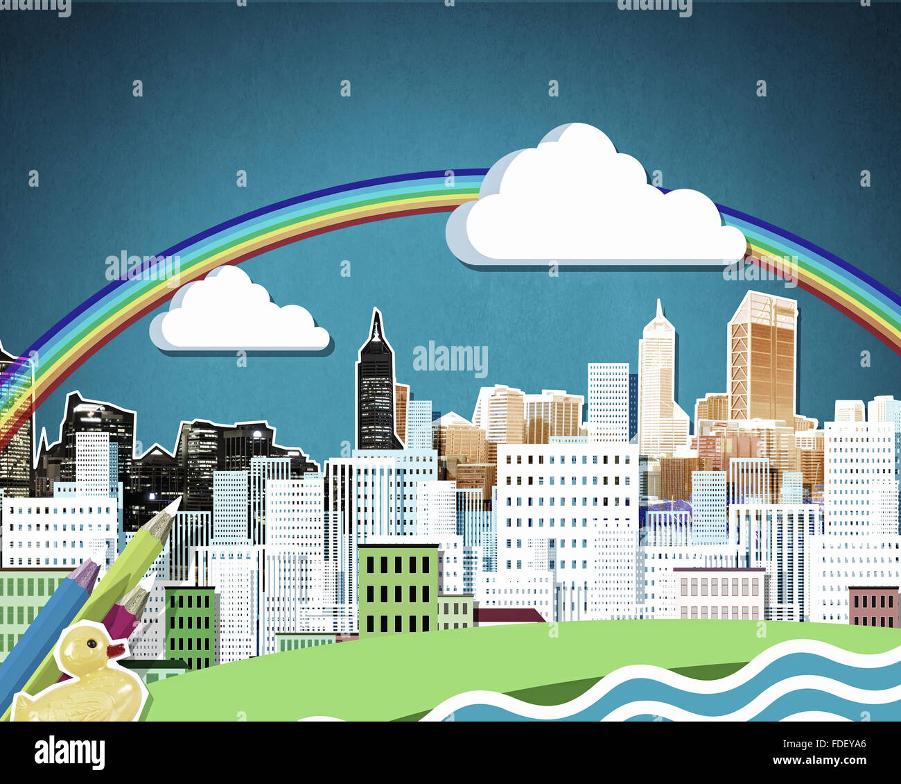 Collage background image with business office buildings Stock Photo - Alamy