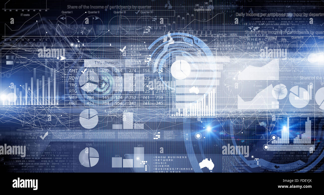 Background image with digital diagrams and graphs Stock Photo - Alamy