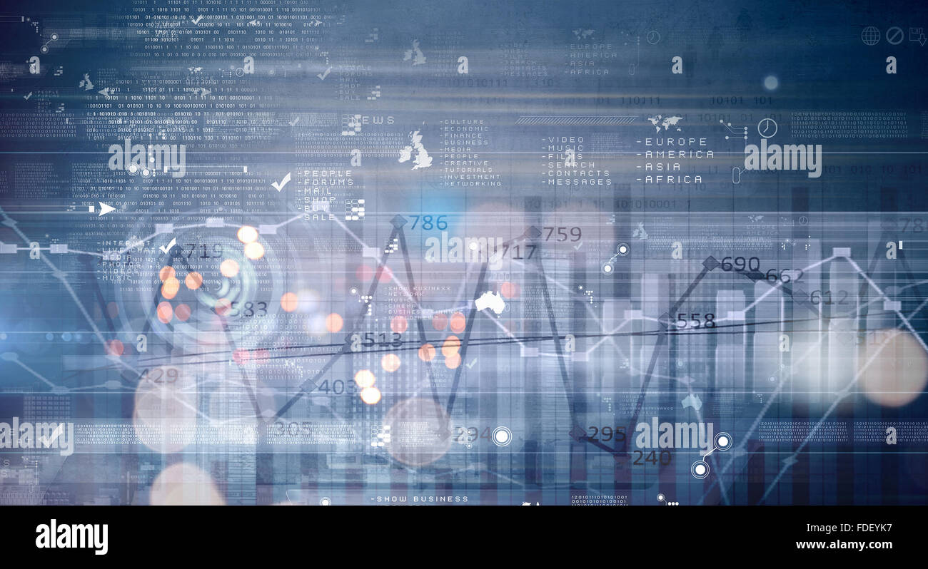 Background image with digital diagrams and graphs Stock Photo - Alamy