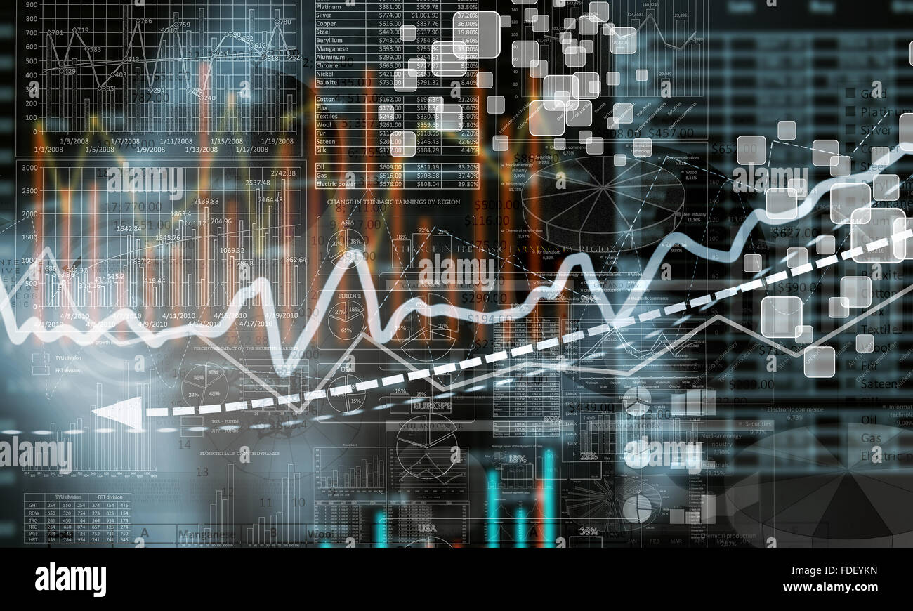 Background image with digital diagrams and graphs Stock Photo - Alamy