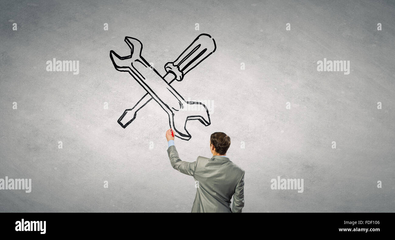 Maintenance tools drawing hi-res stock photography and images - Alamy