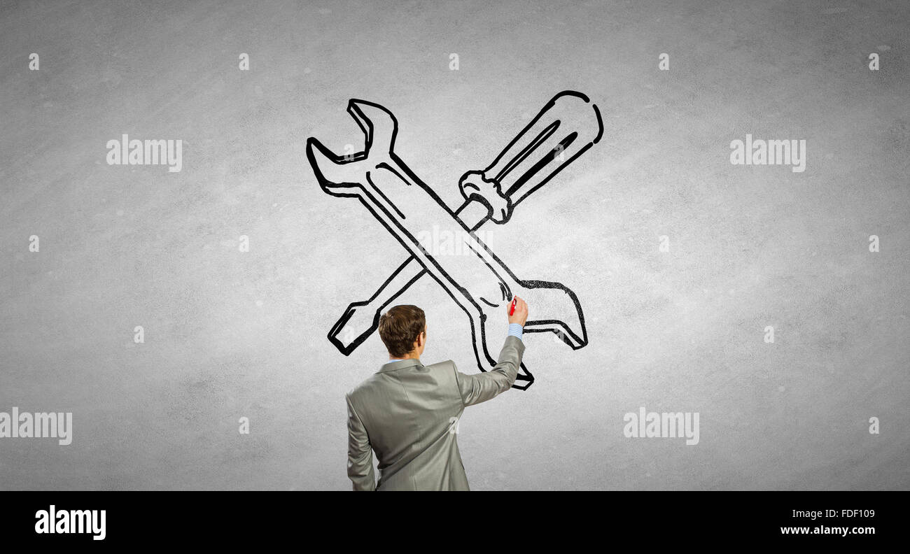 Maintenance tools drawing hi-res stock photography and images - Alamy